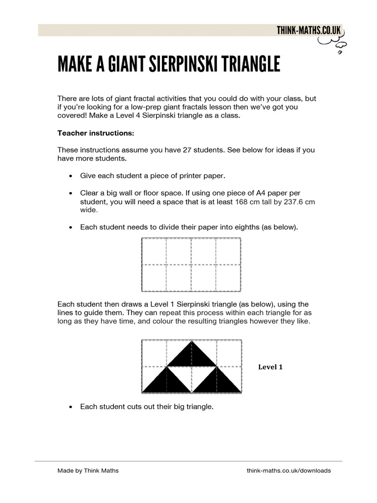 Giant Sierpinski Triangle - 0 | PDF | Elementary Geometry | Geometry