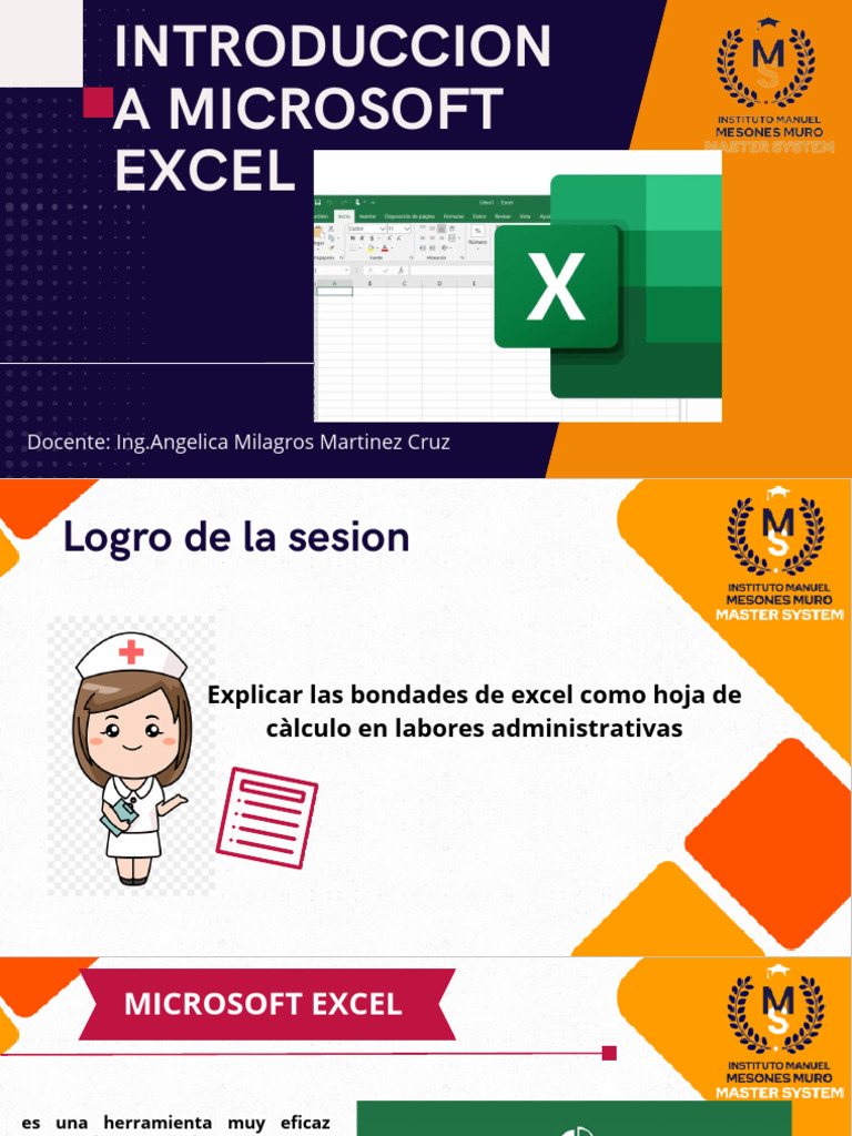 SEMANA_10__Introduccion_a_excel | PDF | Microsoft Excel | Hoja de cálculo