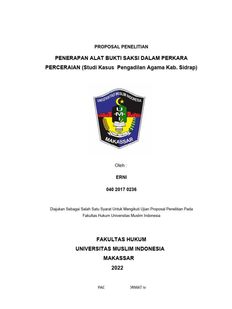 BISMILLAH PROPOSAL ERNI (Autosaved) 1 | PDF | Ilmu Sosial | Agama & Spiritualitas