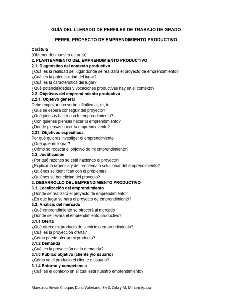 Guíade Trabajo de Grado PEP, PI, PLC y PSSC 24-1 | PDF | Iniciativa empresarial | Business