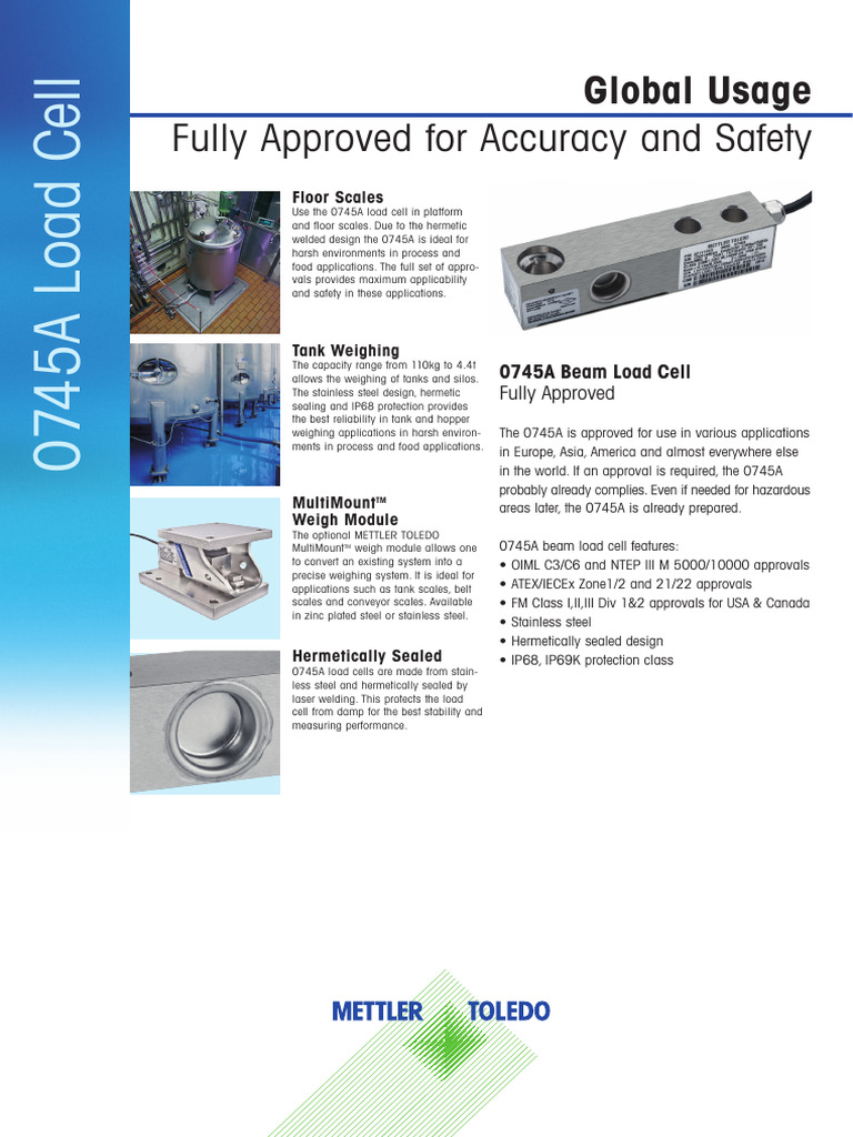 0745A Load Cell for Harsh Environments | PDF | Power Supply | Electrical Engineering