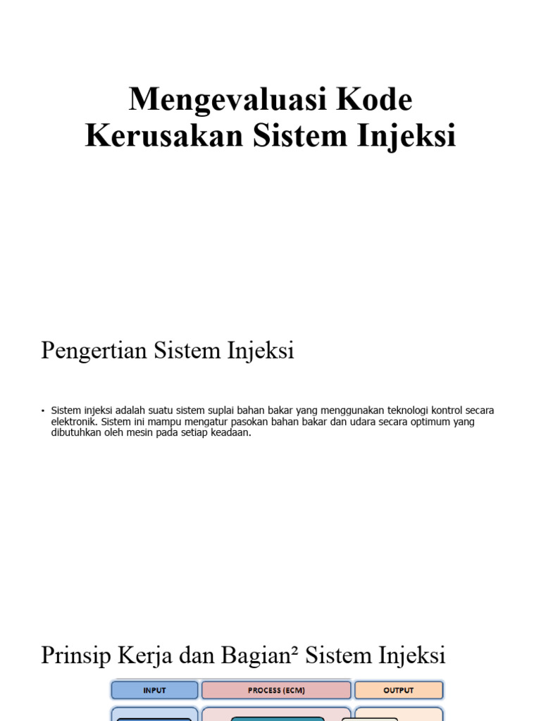 Sistem Injeksi | PDF