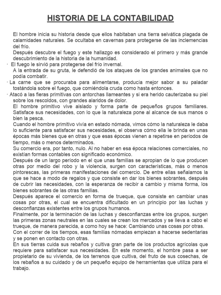Evolución de la Contabilidad Primitiva | PDF | Dinero | Bancos
