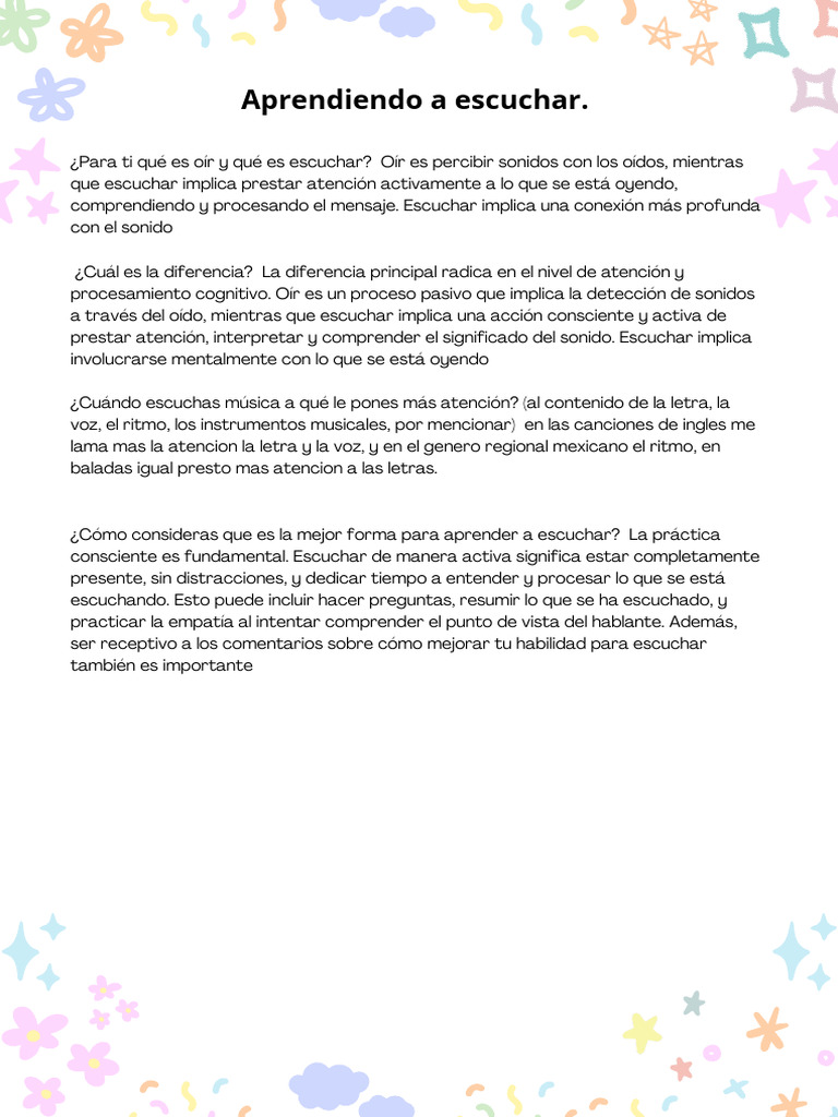 Aprendiendo A Escuchar | PDF | Ritmo