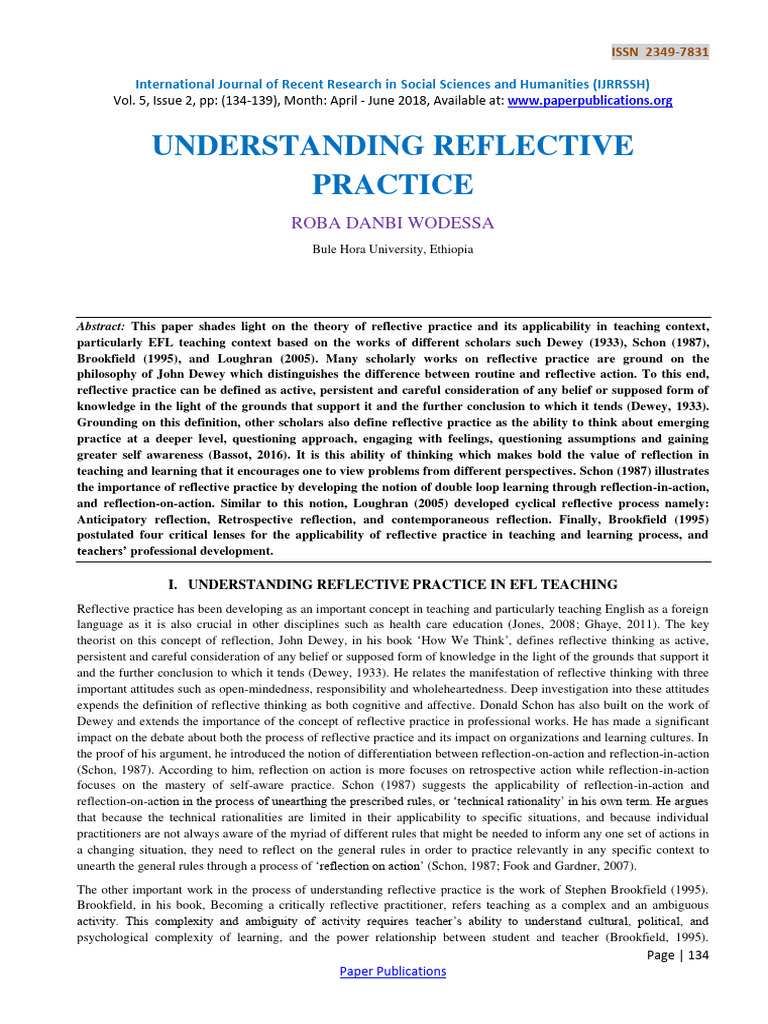 Reflective Practice in EFL Teaching | PDF | Reflective Practice | Teachers