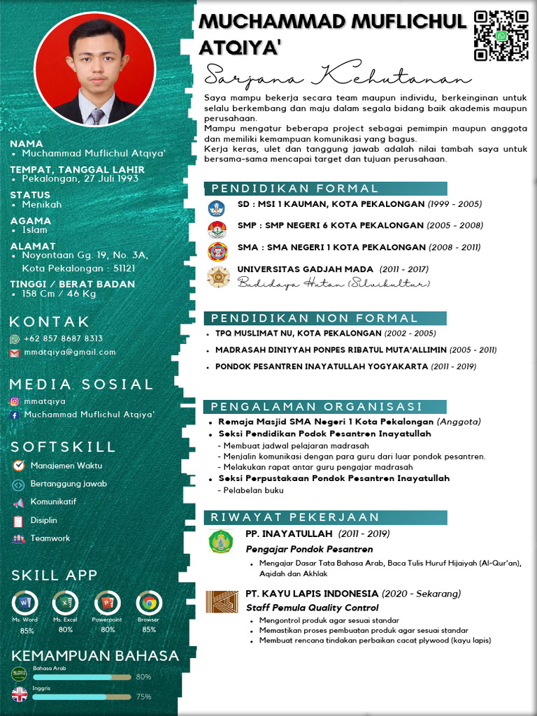 CV MM Atqiya' | PDF | Karier & Perkembangan