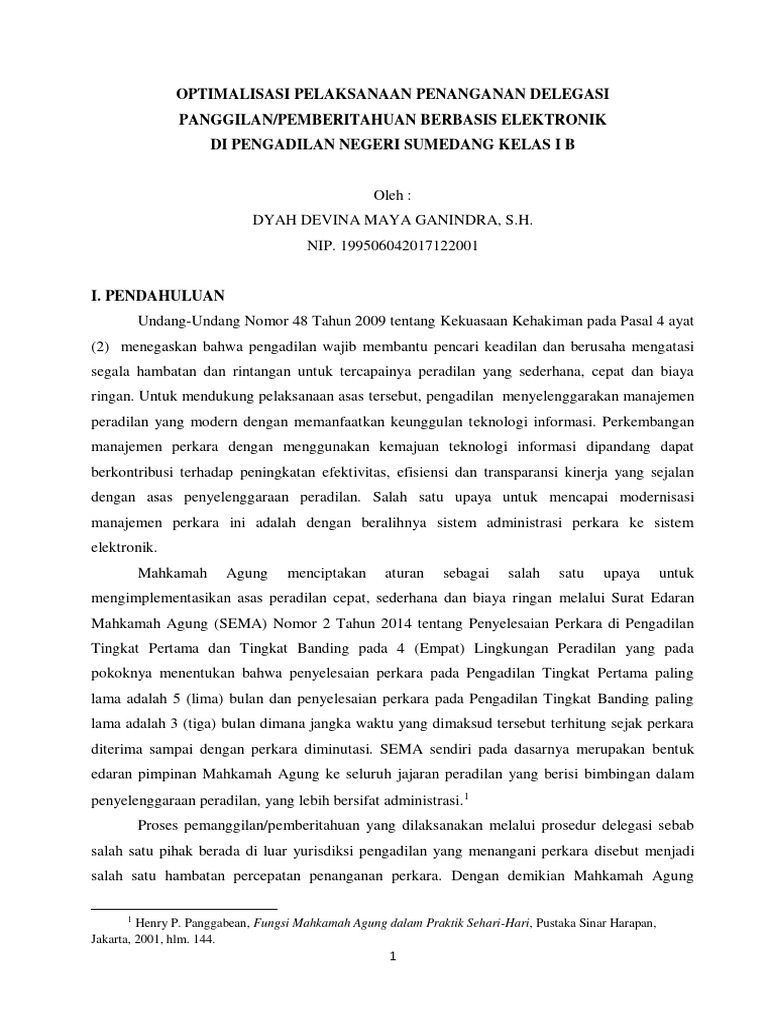 Paper 1 Delegasi Elektronik DEVINA | PDF | Hukum
