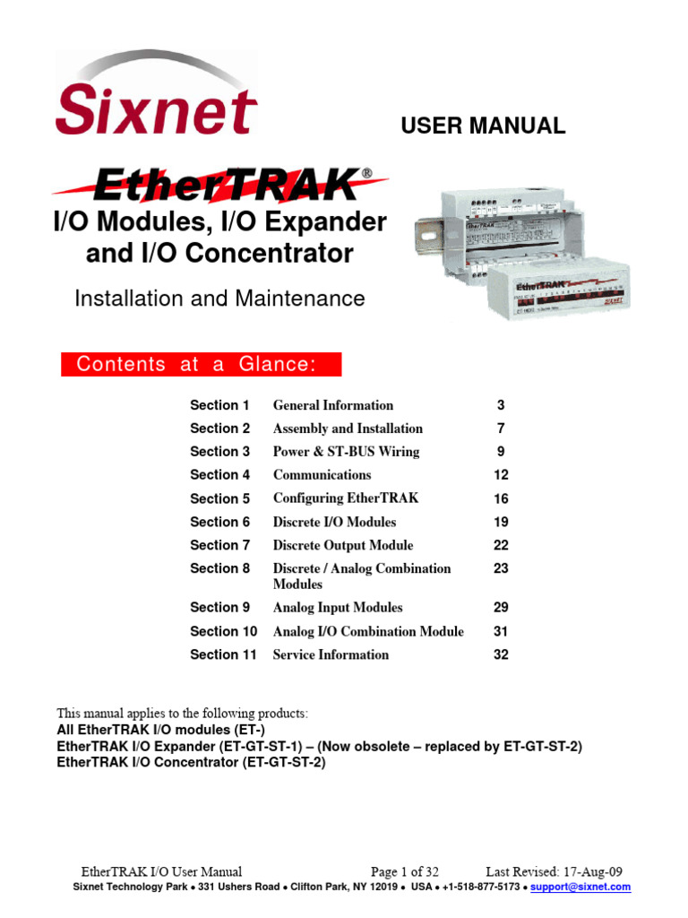 Module IO SIXNET | Download Free PDF | Port (Computer Networking ...