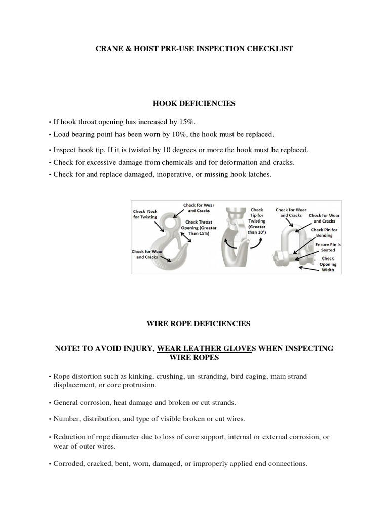 Hook Inspection | PDF | Rope | Crane (Machine)