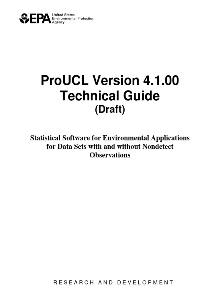 ProUCL Version 4.1 Tech Guide | PDF | United States Environmental ...