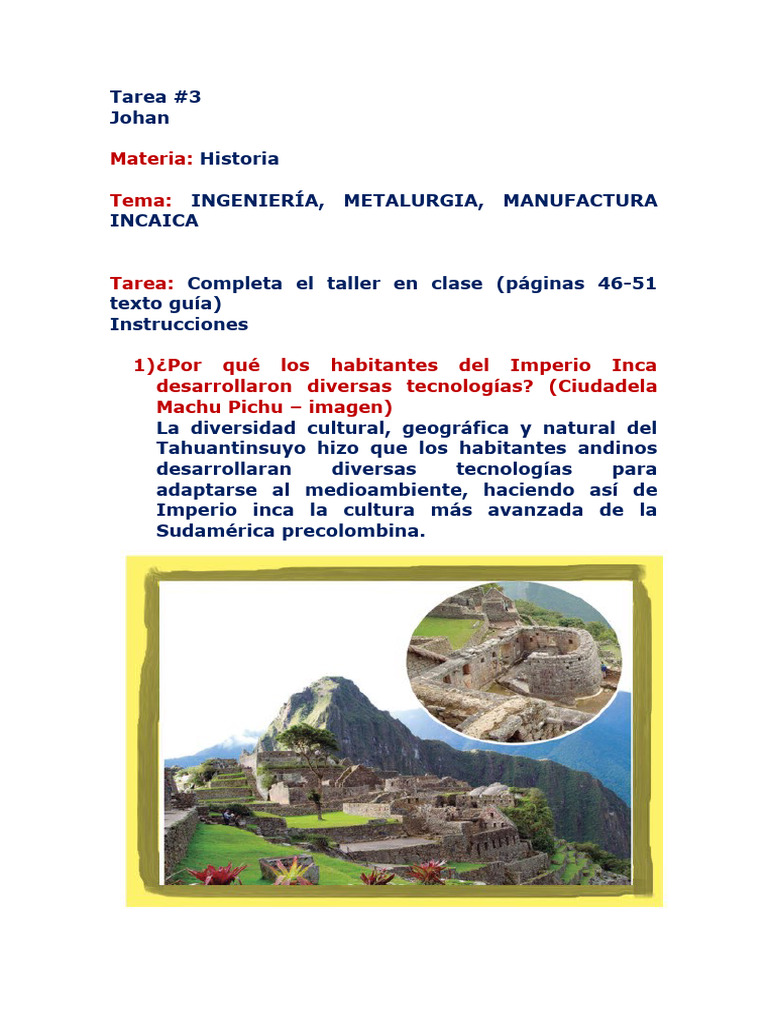 Historia Ingeniería Incaica Gem | PDF | Imperio Inca | Ciencias de la ...