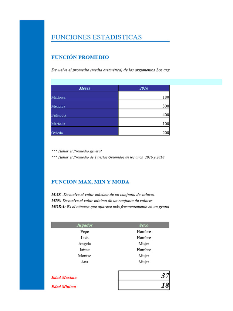 Sesion 01 - Funciones Estadisticas. | PDF