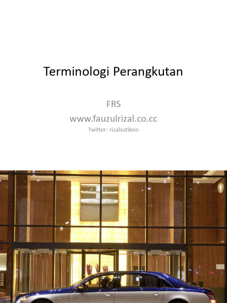 Pengantar Transportasi - Lect 01 FRS | PDF