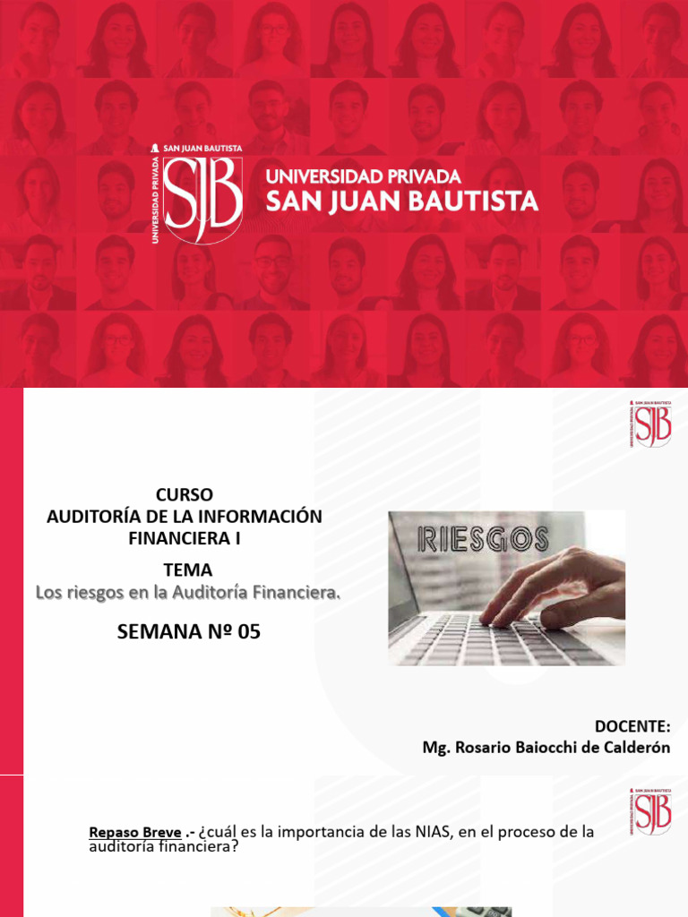 Semana 5 Aud - Financ | PDF | Riesgo | Auditoría