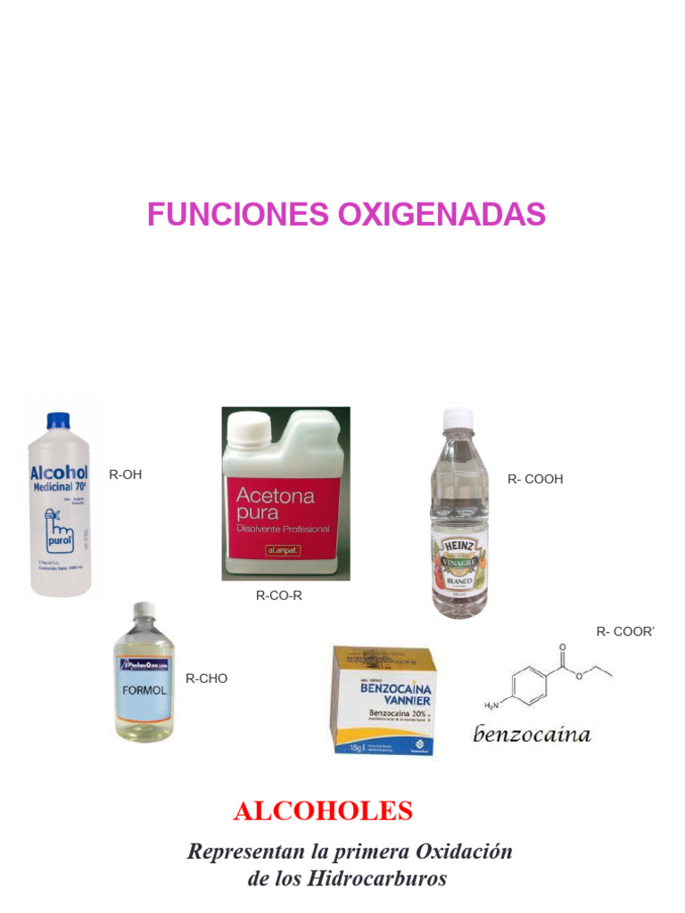 Clase de Funciones Oxigenadas | PDF | Ácido | Aldehído