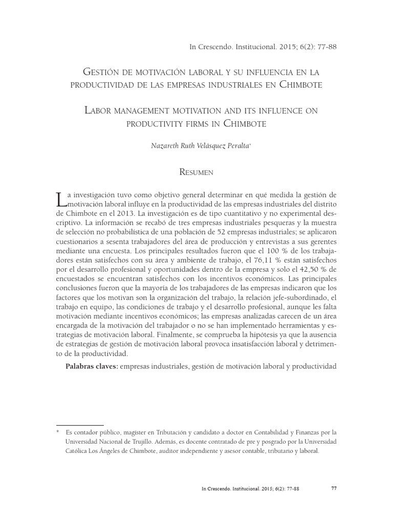 G C L C: Nazareth Ruth Velásquez Peralta | PDF | Calidad (comercial ...