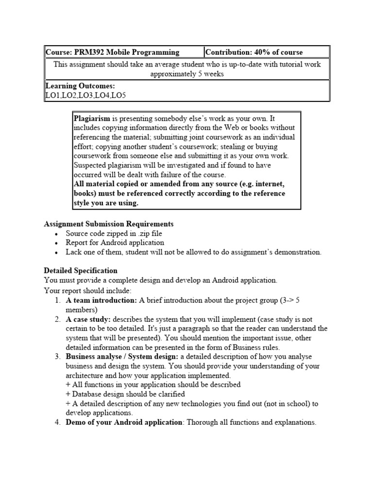 PRM392 Assignment | PDF | Databases | Plagiarism