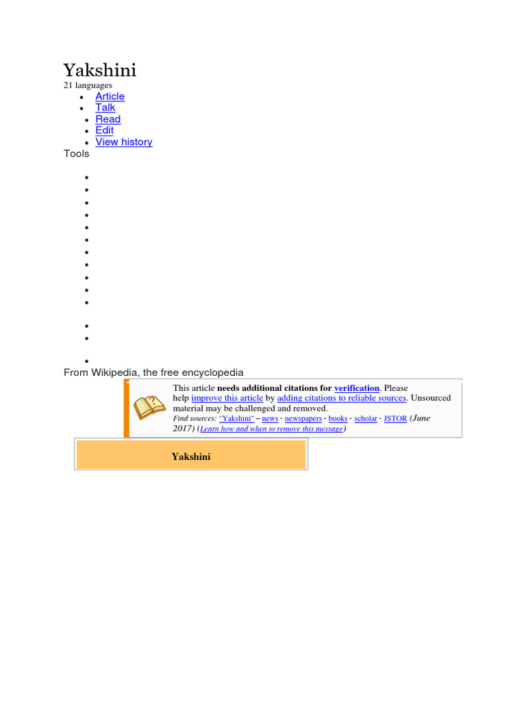 Yakshini GG | PDF | Hindu Deities | Indian Religions
