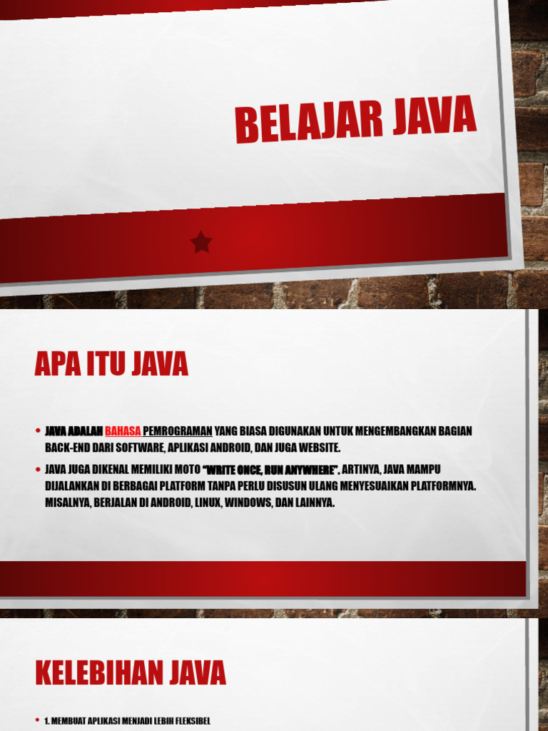 Belajar Java Part 1 | PDF | Komputer