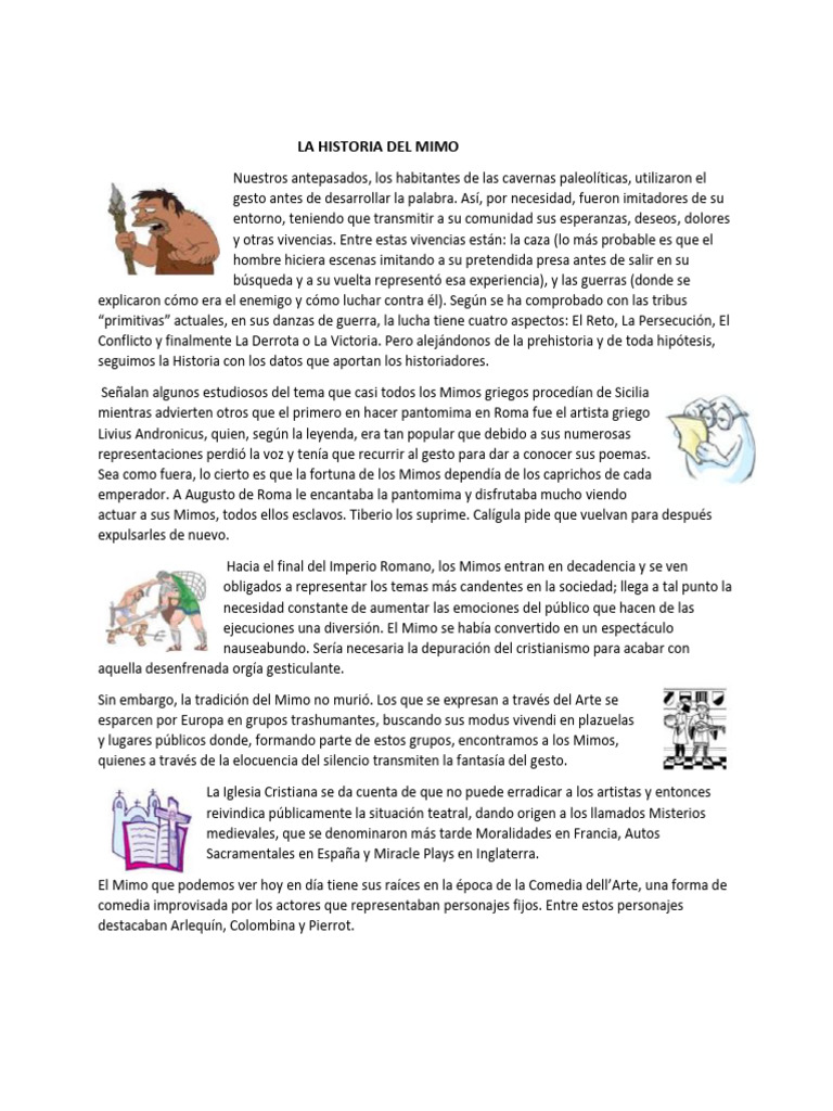 La Historia Del Mimo | PDF