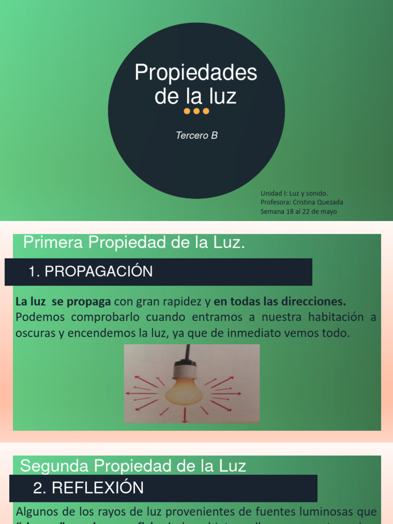 PROPIEDADES DE LA LUZ SEMANA 18 DE MAYO 1 Converted 1 | PDF | Relaciones personales, crianza y ...