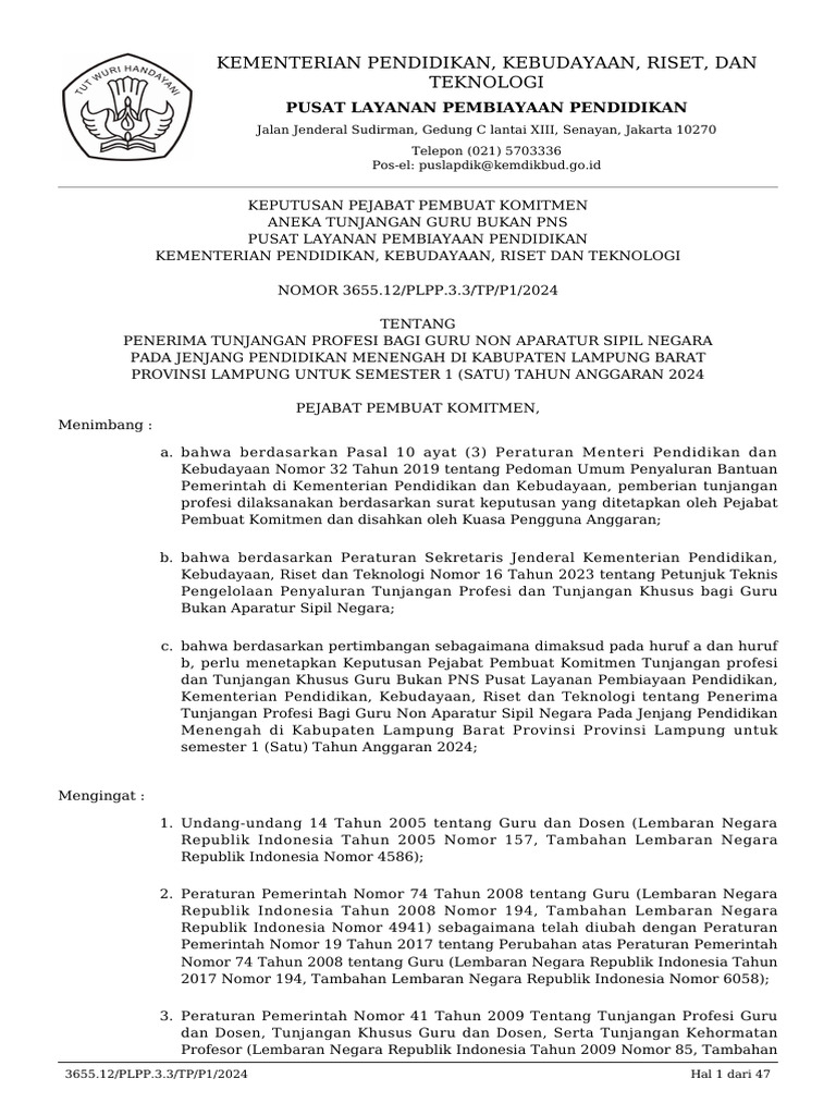 Sk-Tp-Dekon-3655.12 PLPP.3.3 TP P1 2024 | PDF