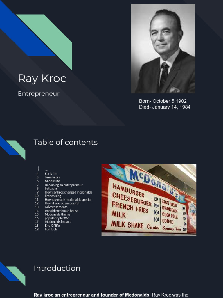 ray krok | PDF | Mc Donald's | Fast Food