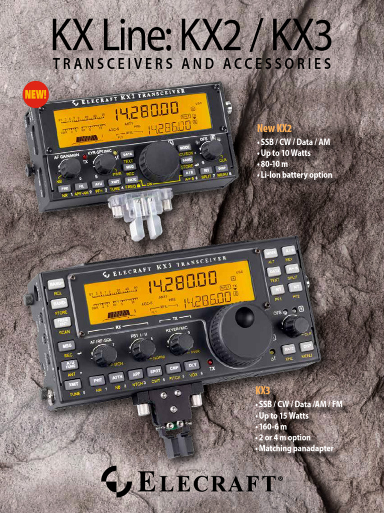 KX2 & KX3 Transceivers Overview | PDF | Software Defined Radio | Microphone