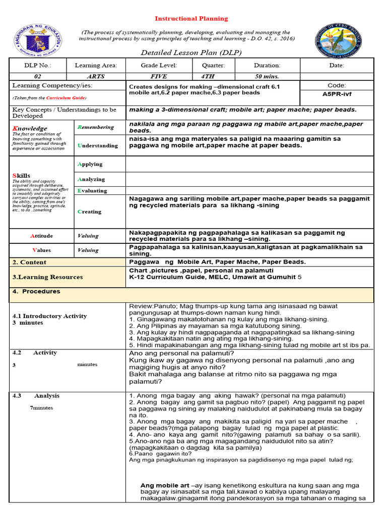 Dlp Template Do.42 1 | PDF