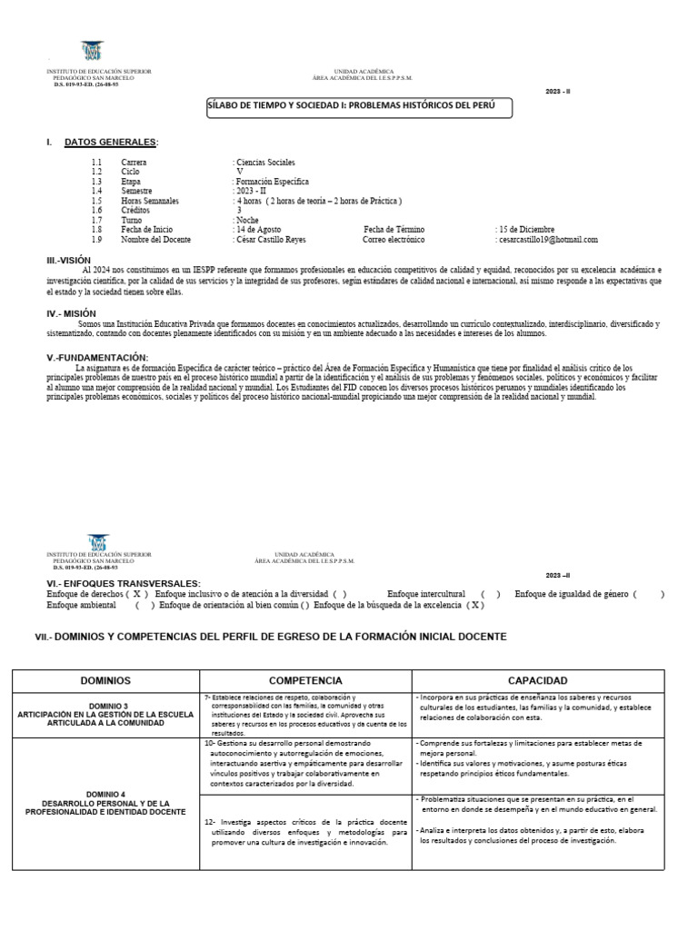 SILABUS | PDF | Maestros | Evaluación