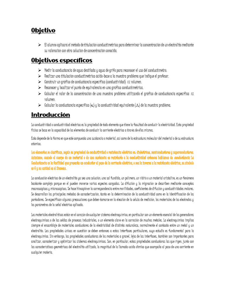 Practica 3 | PDF | Resistividad Eléctrica y Conductividad | Electrólito