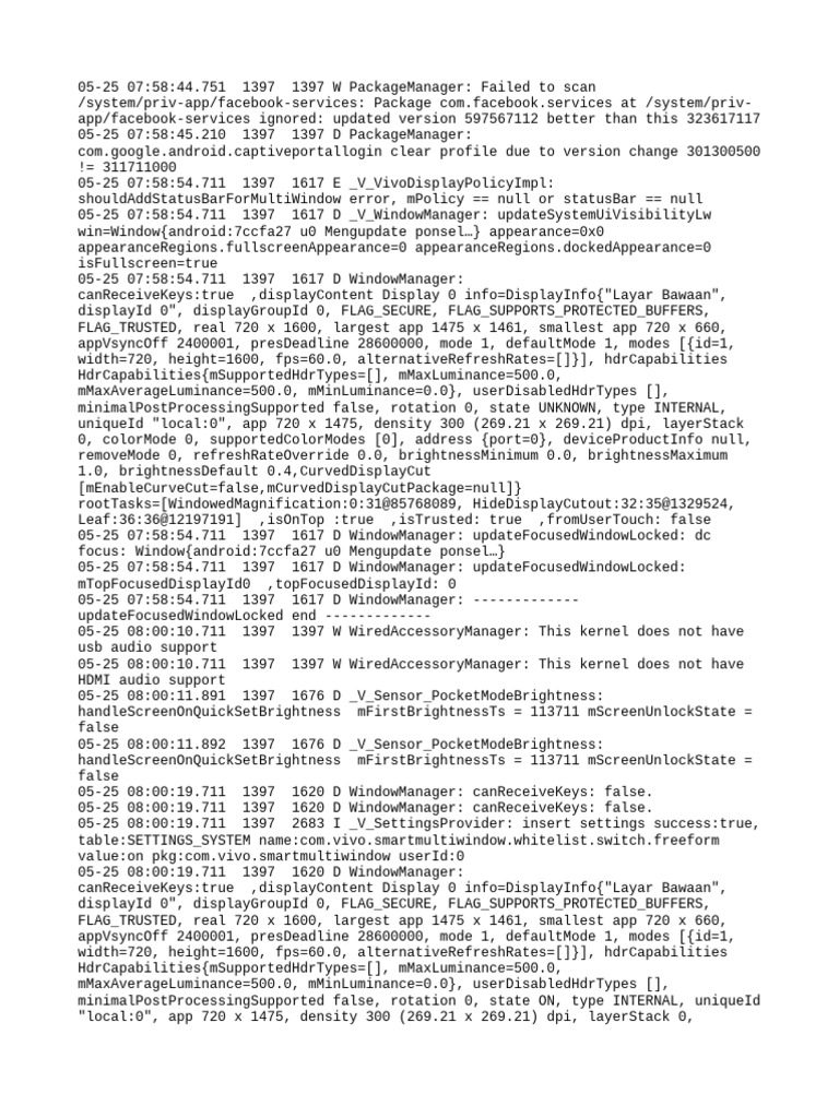 System Log: Package and Display Issues | PDF | Computer Engineering ...