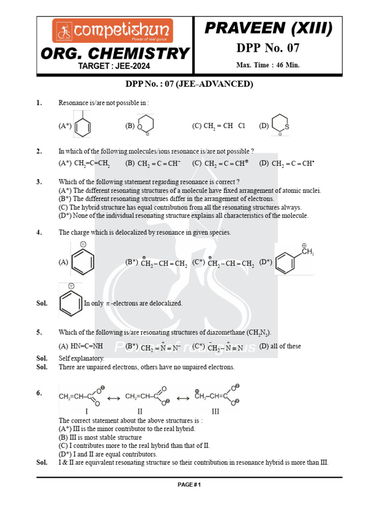 DPP-7 Text Solution 20230717095804 | PDF | Chemistry | Atomic Physics
