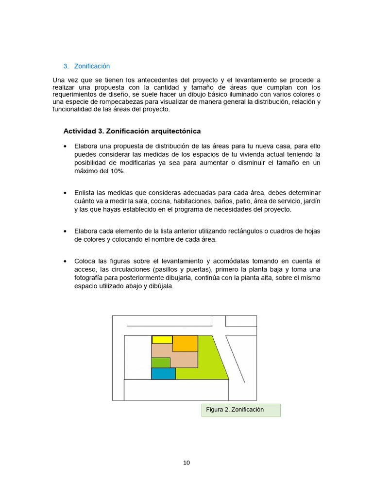 Actividad 3. Zonificación Arquitectónica | PDF