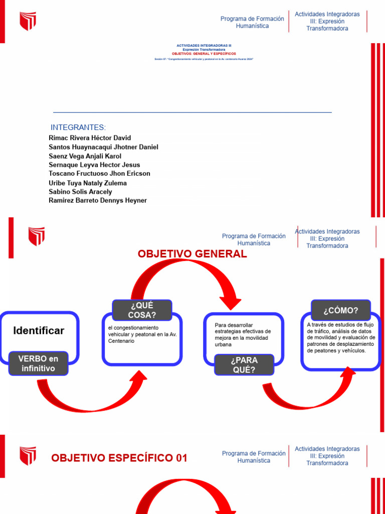 Plantilla para Redactar Objetivos. | PDF | Tráfico