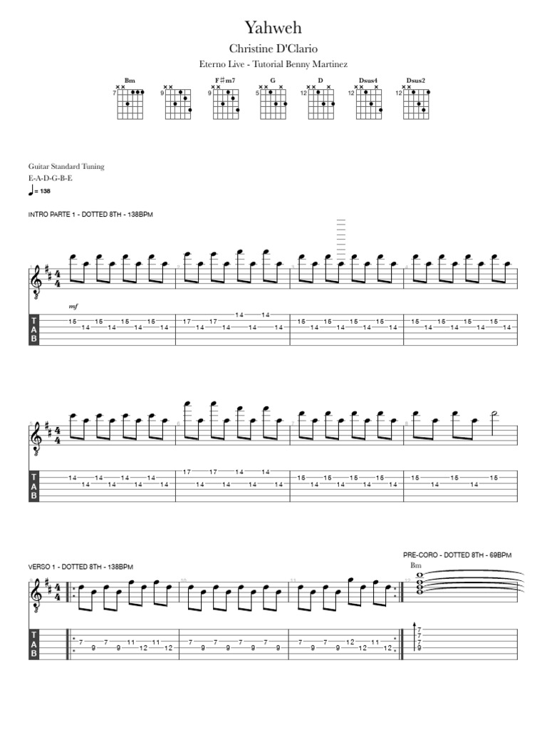 Yahweh - Guitar Tab | PDF