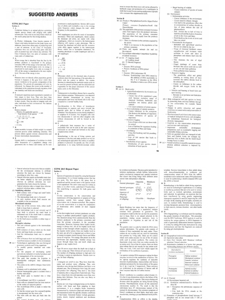 Biology Answer Sem 3 Pdf