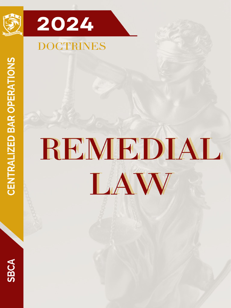 (For Public) DOCTRINES - REMEDIAL LAW | PDF | Standing (Law) | Lawsuit
