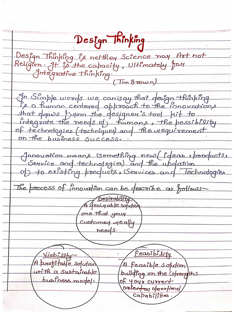 Disign Thinking Notes | PDF