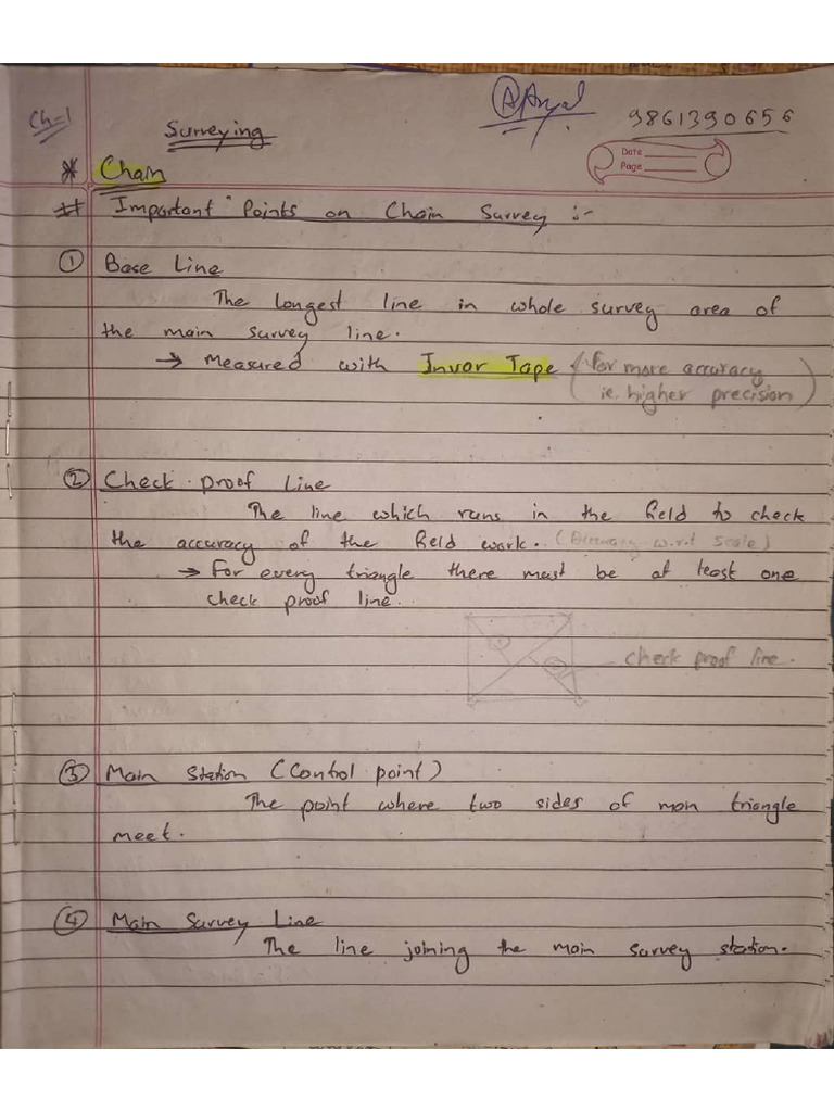 Surveying Class Notes (Sub Engineer) | PDF