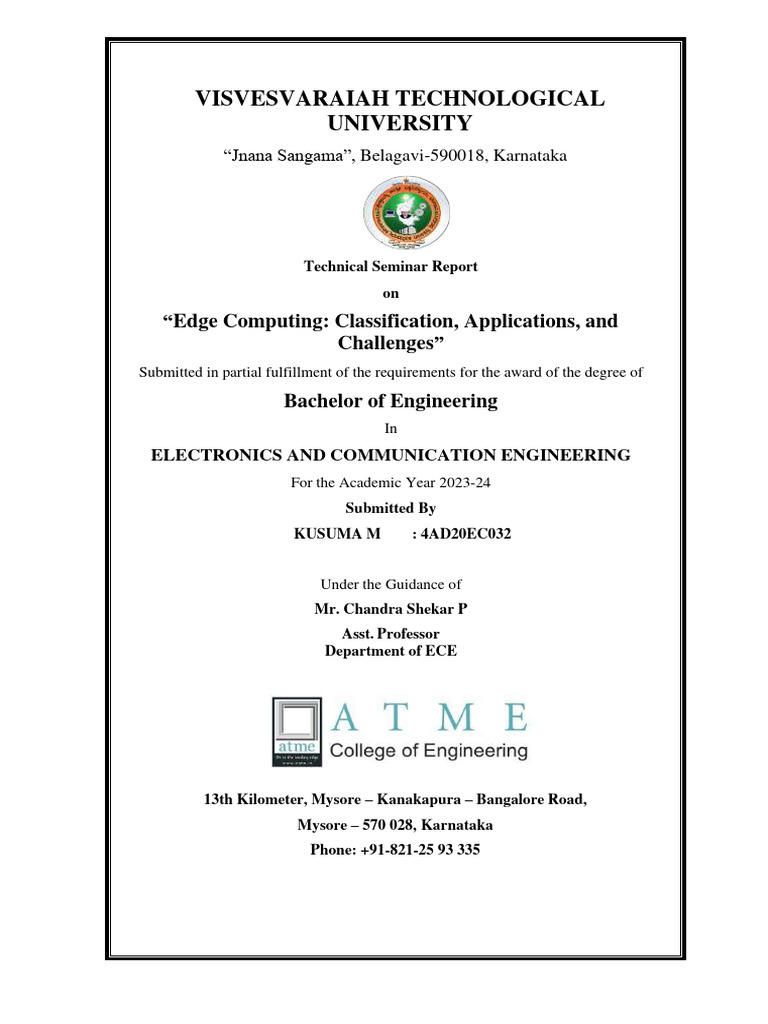 Edge Computing: Applications & Challenges | PDF | Computer Network ...