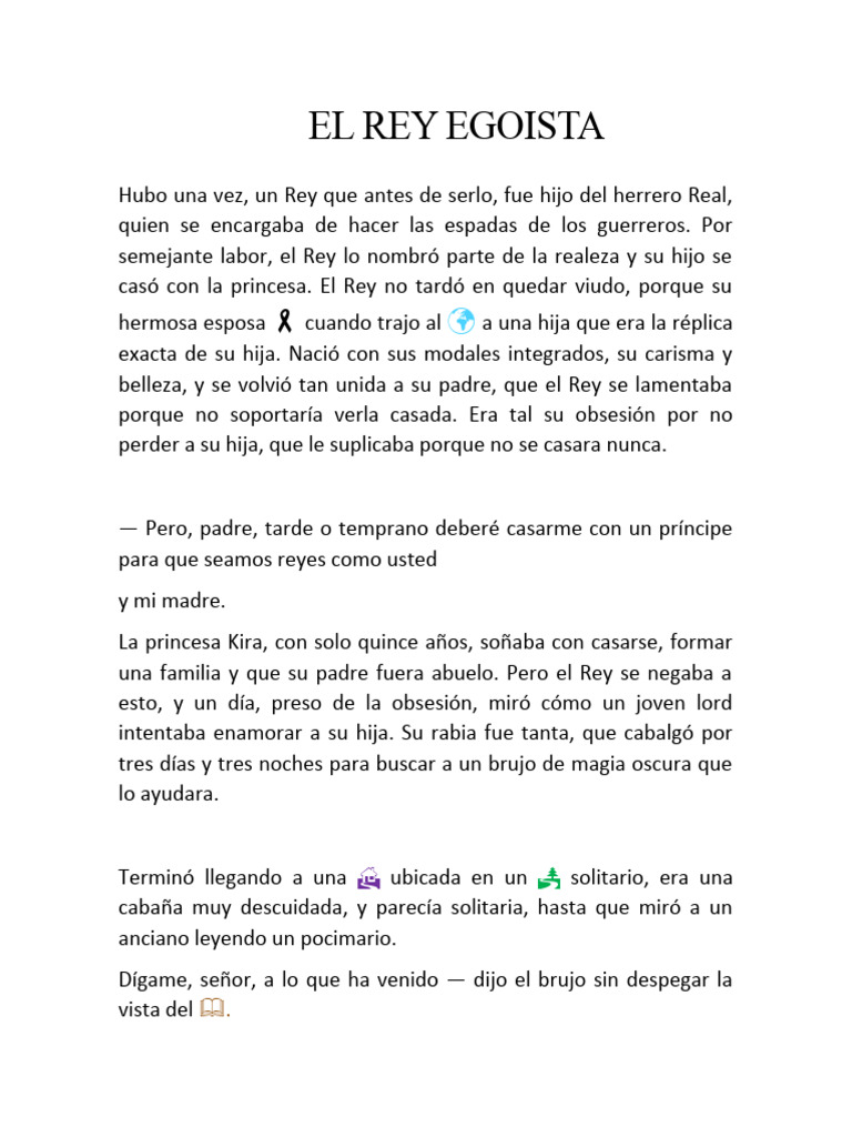 EL REY EGOISTA María Candelaria Antunéz Salgado 104 | PDF | Amor