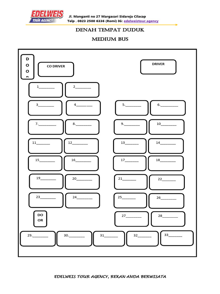 Denah BUs Seat 33 | PDF