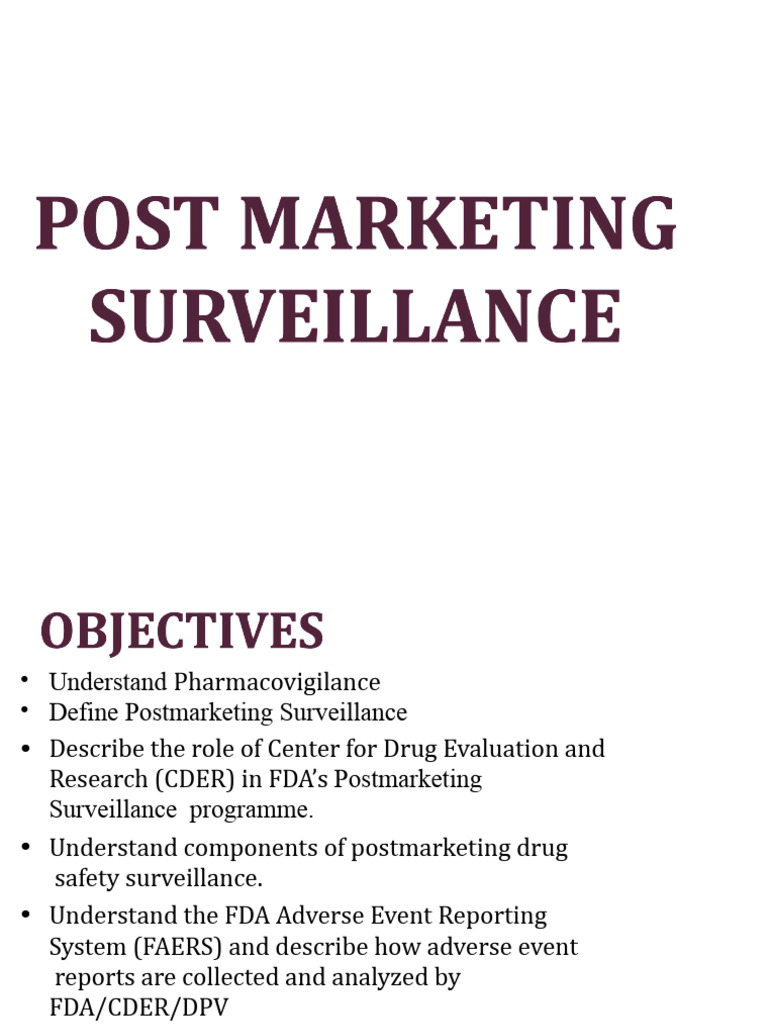 FDA Postmarketing Drug Safety Guide | PDF | Food And Drug ...
