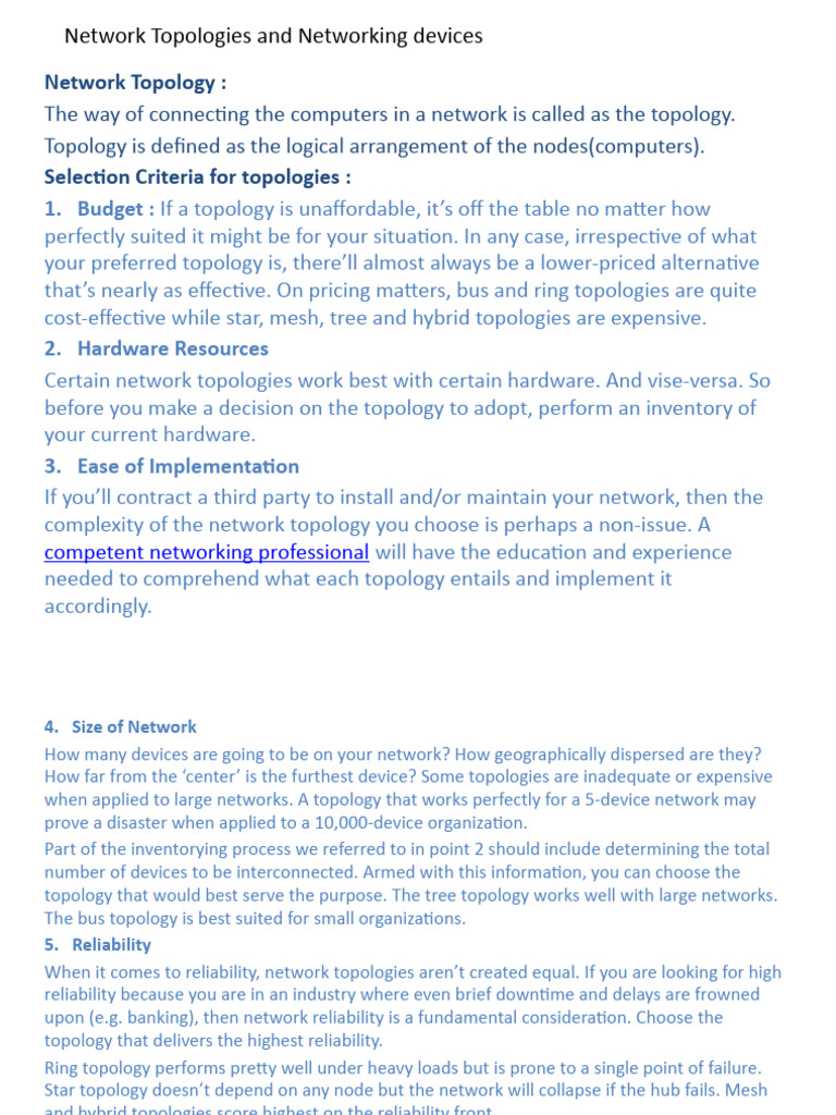 DCC notes | PDF | Network Topology | Computer Network