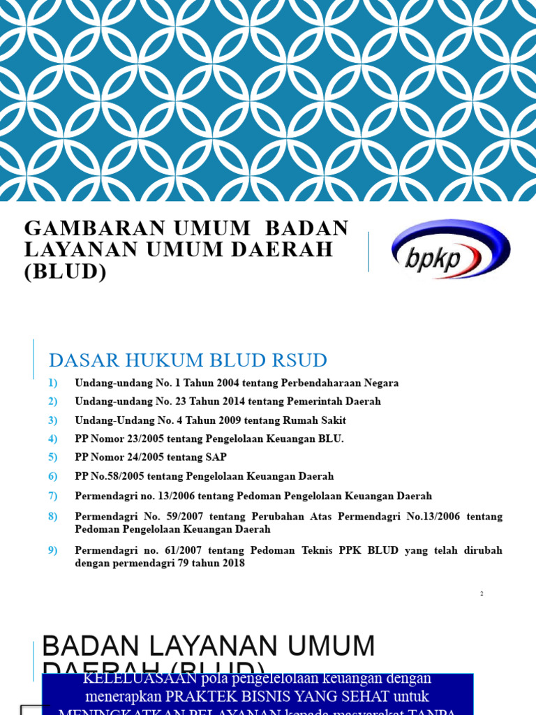 Dasar Hukum dan Manfaat BLUD RSUD | PDF