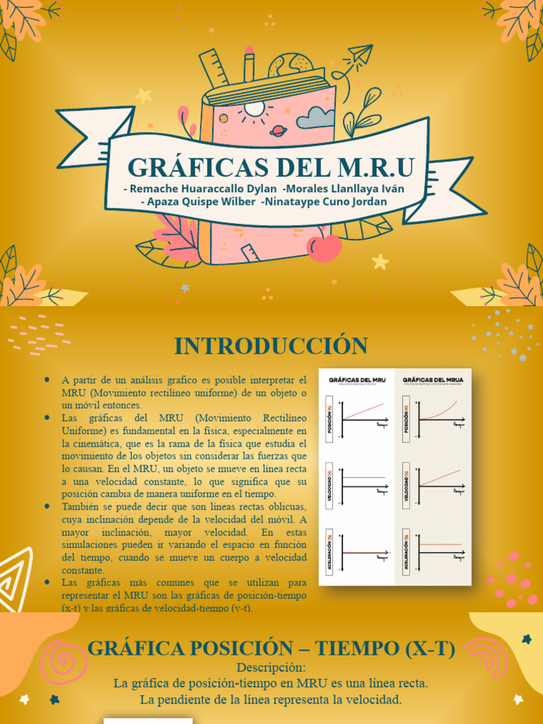Graficas Del Mru | PDF | Velocidad | Aceleración