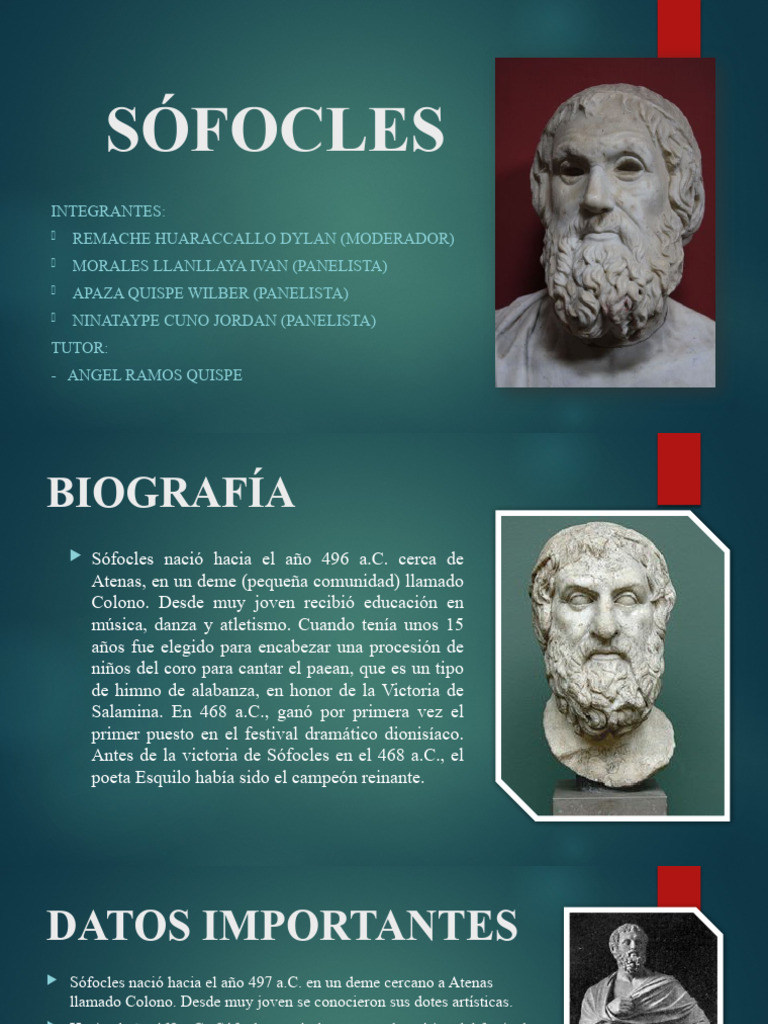 Sofocles Literatura Autor Tragico Griego | PDF | Sófocles | Tragedia