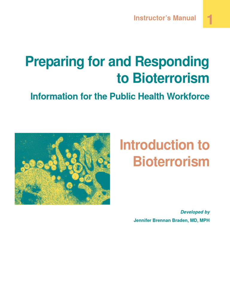 BTPublicHealth Introduction Web 1202 | PDF | Bioterrorism | Biological ...