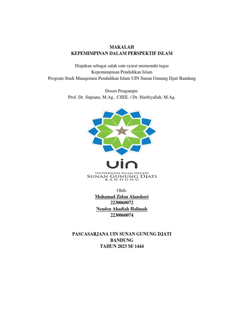Kepemimpinan Dalam Perspektif Islam | PDF